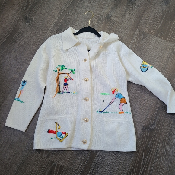 Sweaters | Vintage Golf Cardigan | Poshmark